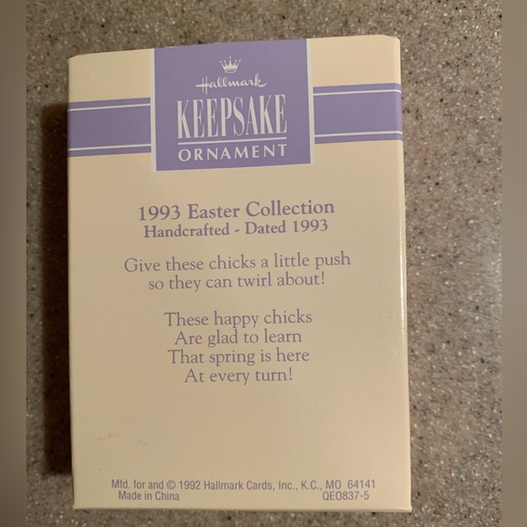 Hallmark | Holiday | 993 Hallmark Chicksonatwirl Easter Ornament | Poshmark